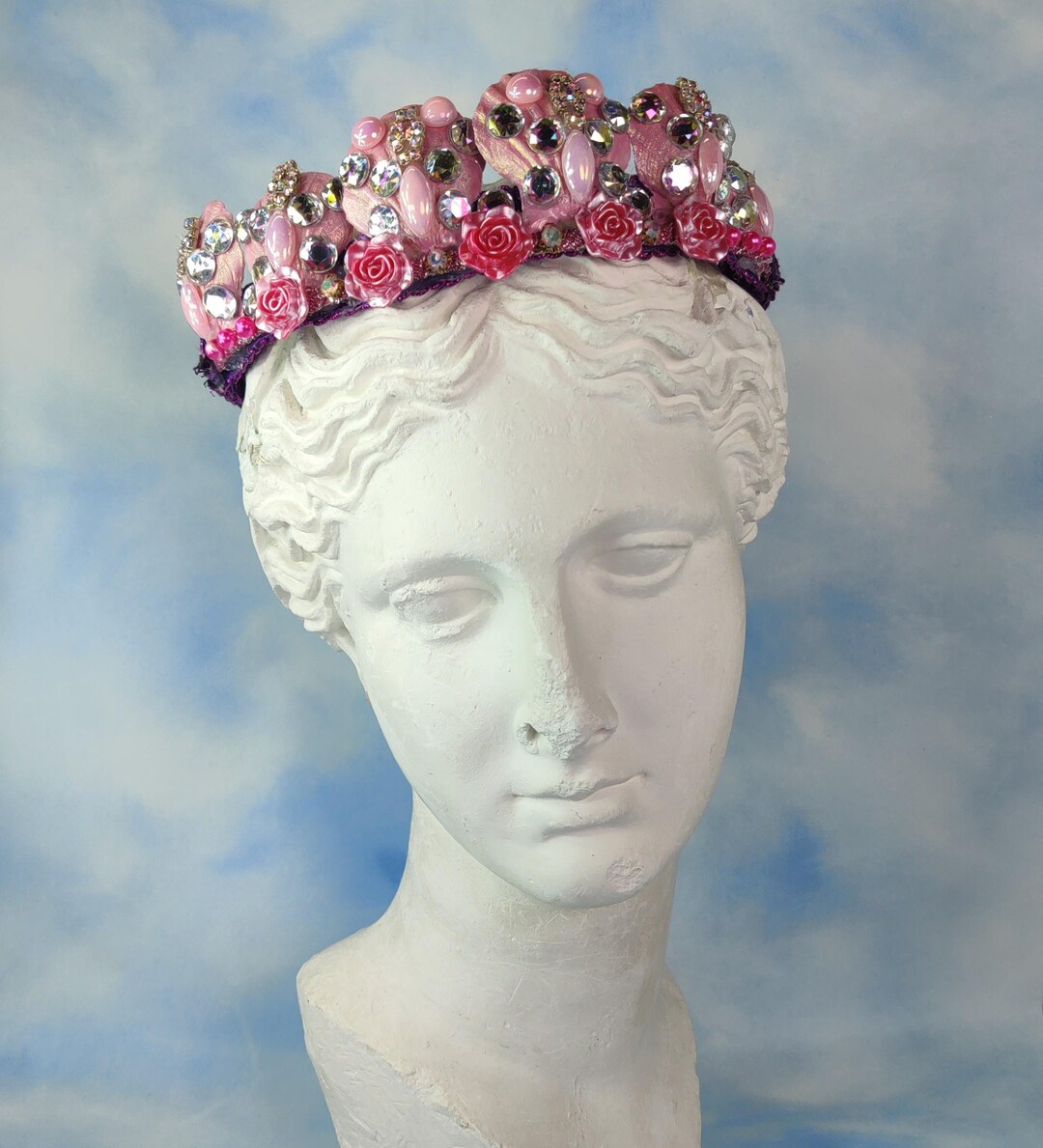 Pink Mermaid Seashell Costume Crown, Pink Seashell Headband, Mermaid ...