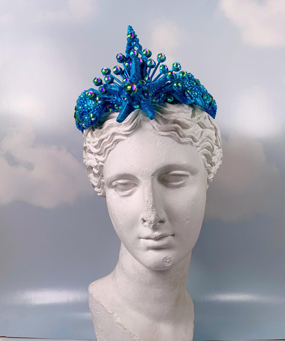 Aqua Mermaid Princess Crown, Crown Headband, Seashell Crown, Adult ...