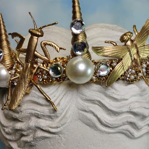 Gold Insect Crown, Gold Insect God Goddess Crown, Boho Rustic Crown ...