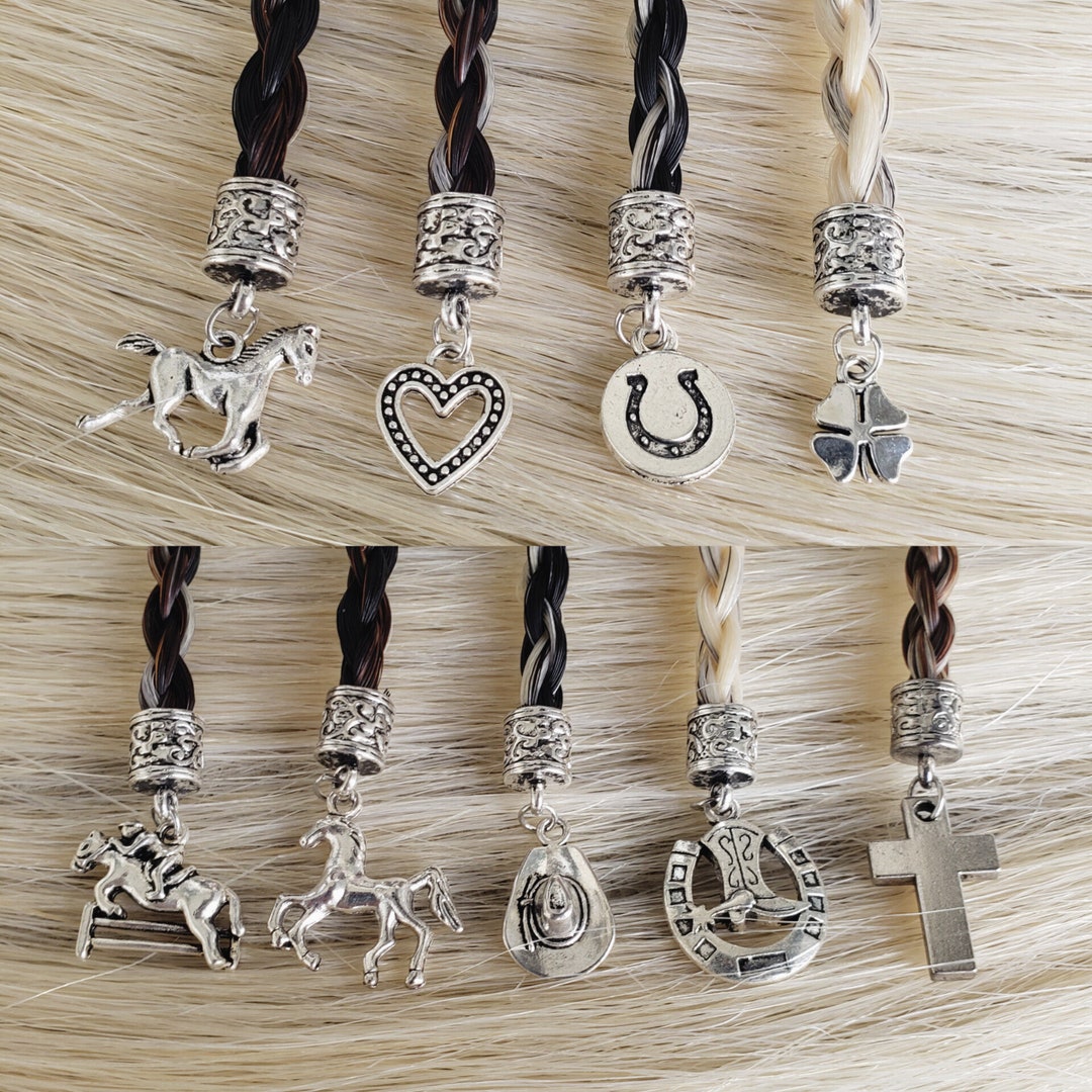Custom Horse Hair Key Chain Choose Charm Heart Horse - Etsy