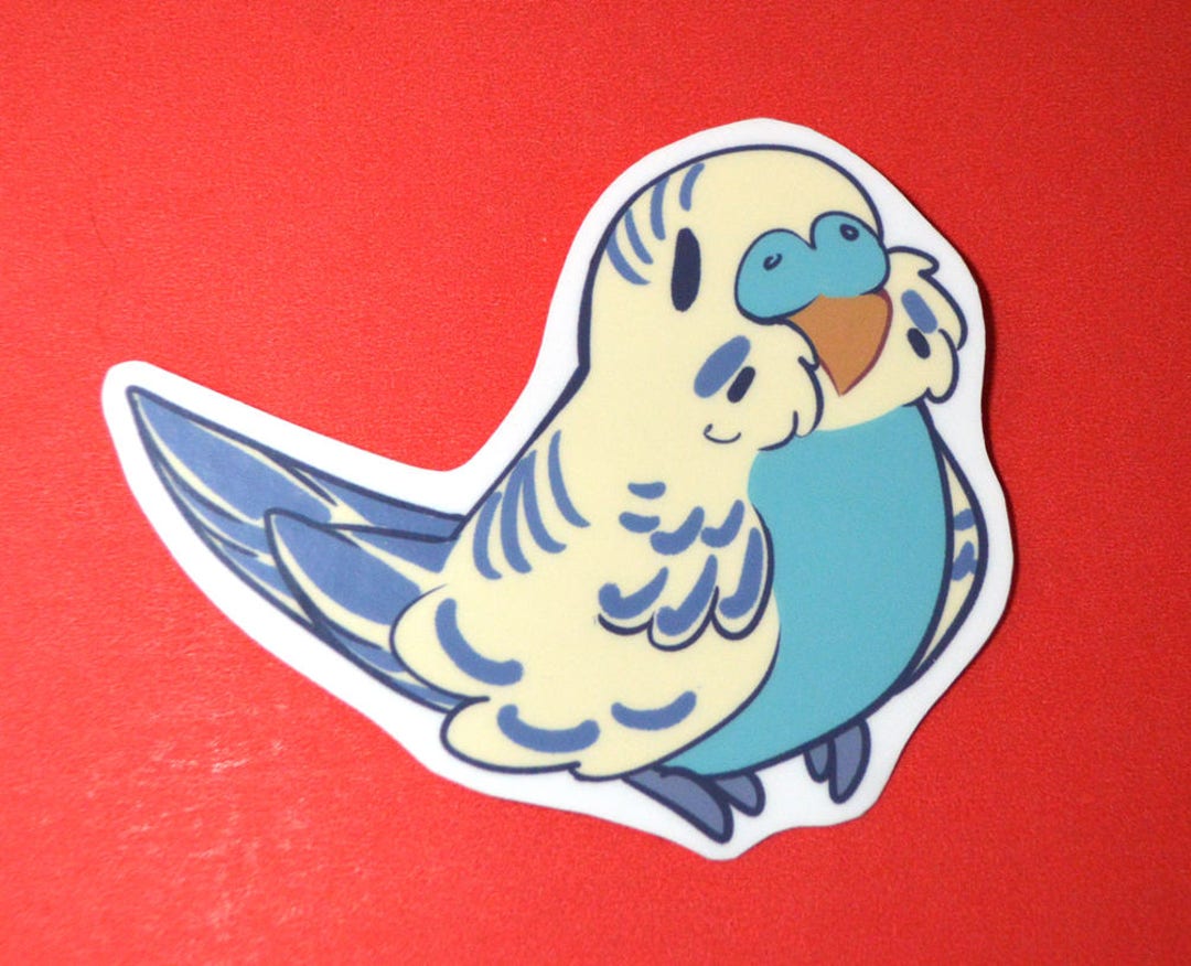 Friendly Parakeet: 3" Vinyl Sticker - Etsy