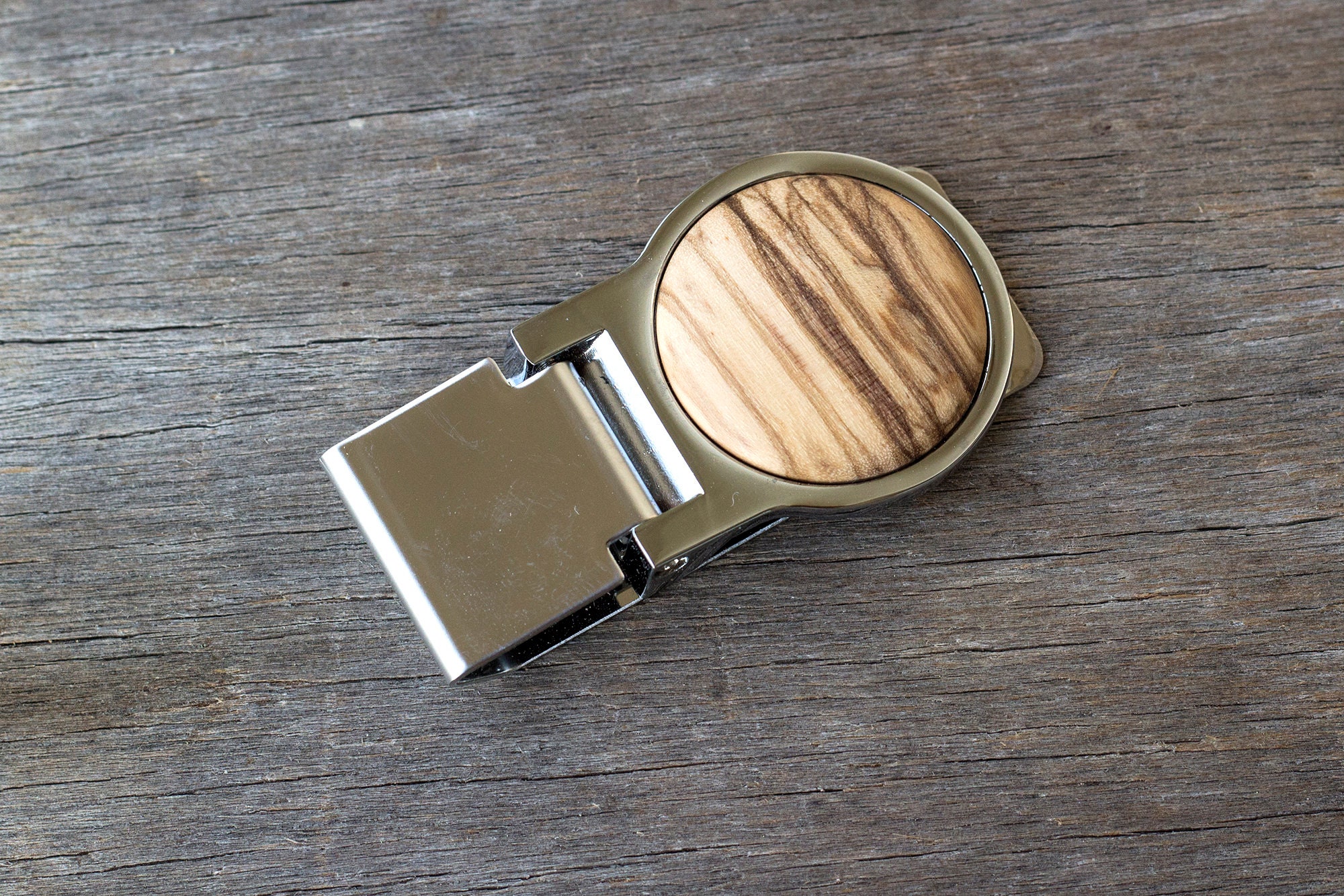 Olive Wood Money Clip, Round Money Clip, Money Clip for Him, Groomsmen ...