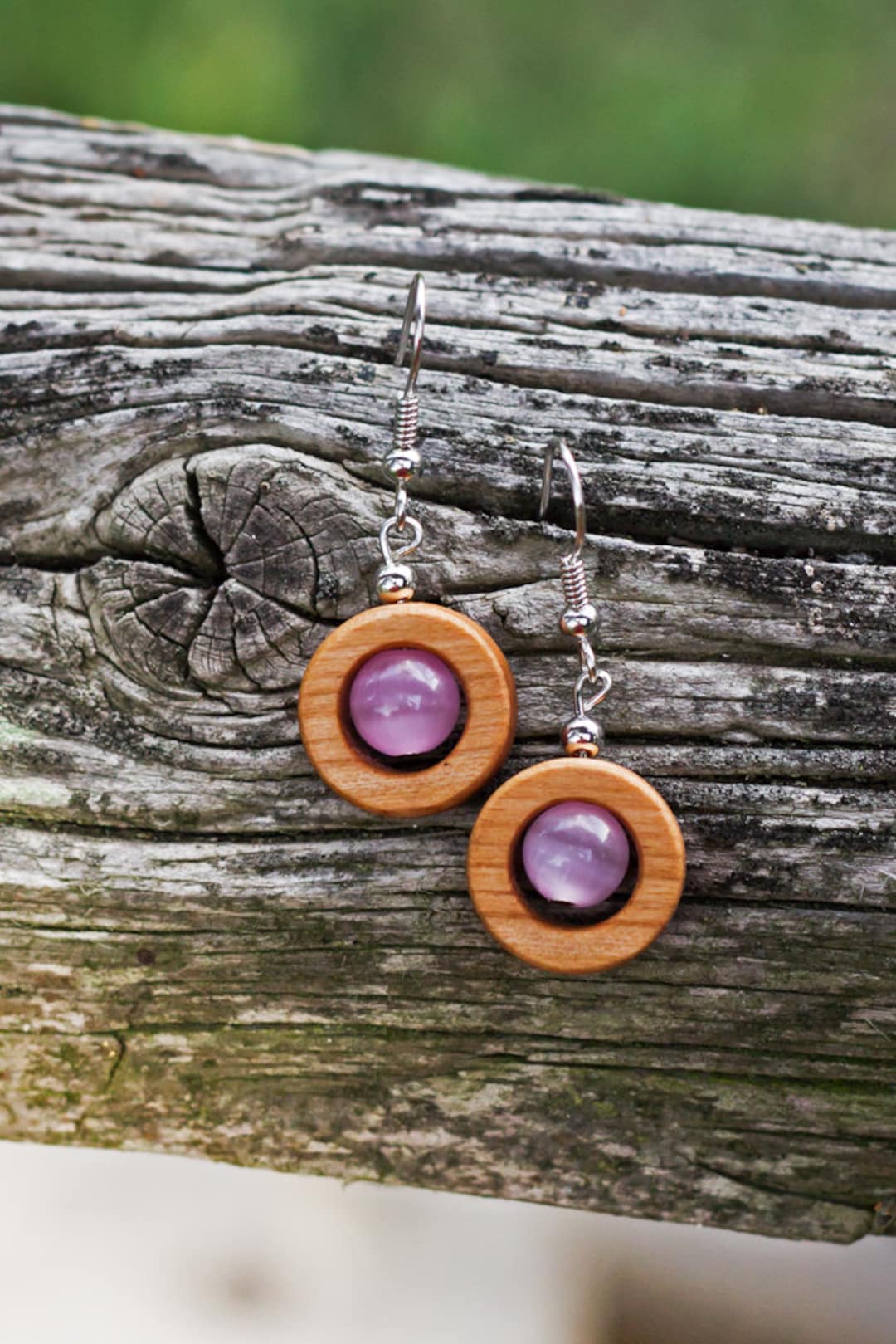 Wooden Earrings, Wooden Jewelry, Wooden Earrings, Gift for Her, Cherry ...