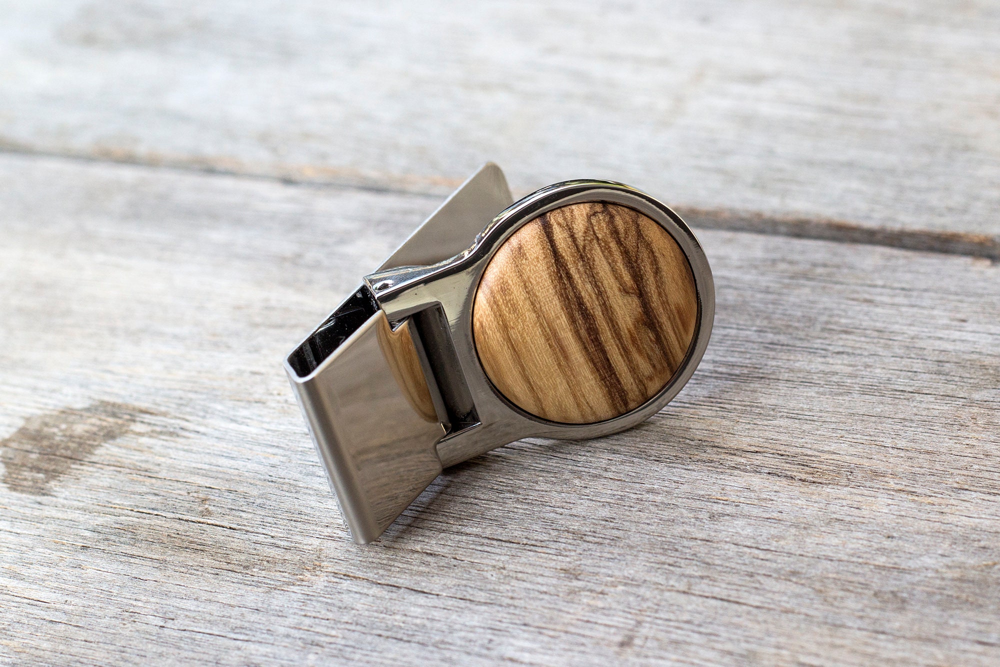 Olive Wood Money Clip, Round Money Clip, Money Clip for Him, Groomsmen ...
