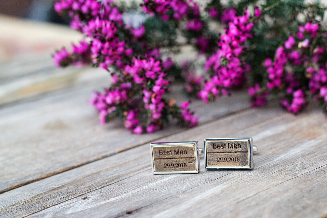 Best Man Cufflinks, Personalised Best Man Cuff Links, Gift for Best Man ...