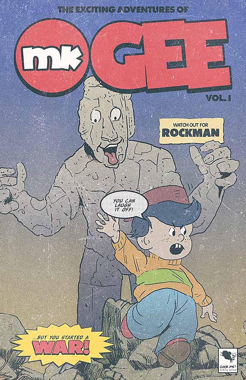 Rockman Comic Book Print - Etsy