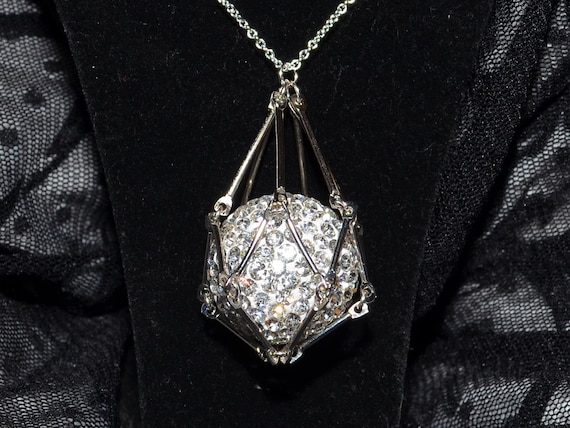 HUGE 22mm 1 Inch Pave Crystal Disco Ball Bead in a Silver | Etsy