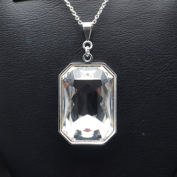 Emerald Cut Pendant - Etsy