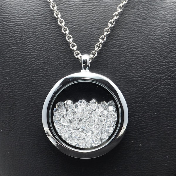 Swarovski Floating Pendant Necklace - Etsy
