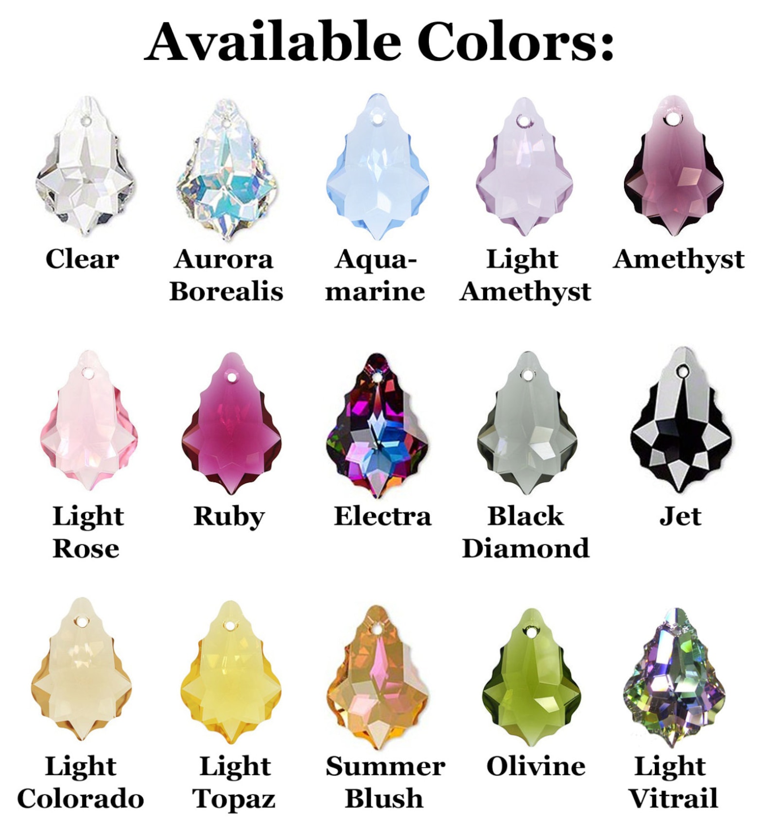 14mm Swarovski Crystal Light Vitrail Rhinestone Rivoli and | Etsy