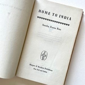 Home to India - by Santha Rama Rau - Vintage Hardcover Book - Etsy