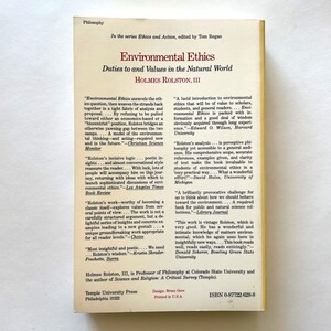 Ética ambiental: deberes y valores en el mundo natural por Holmes ...