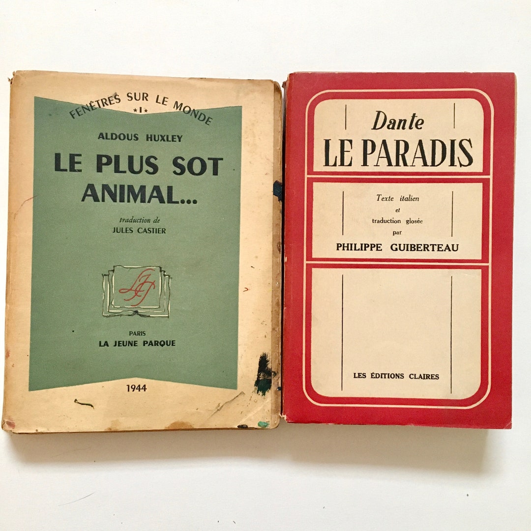 5 Books Lot Dante Huxley Mann Bergson French Italian Psychology ...