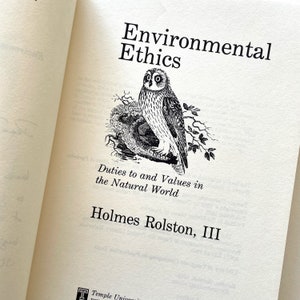 Ética ambiental: deberes y valores en el mundo natural por Holmes ...