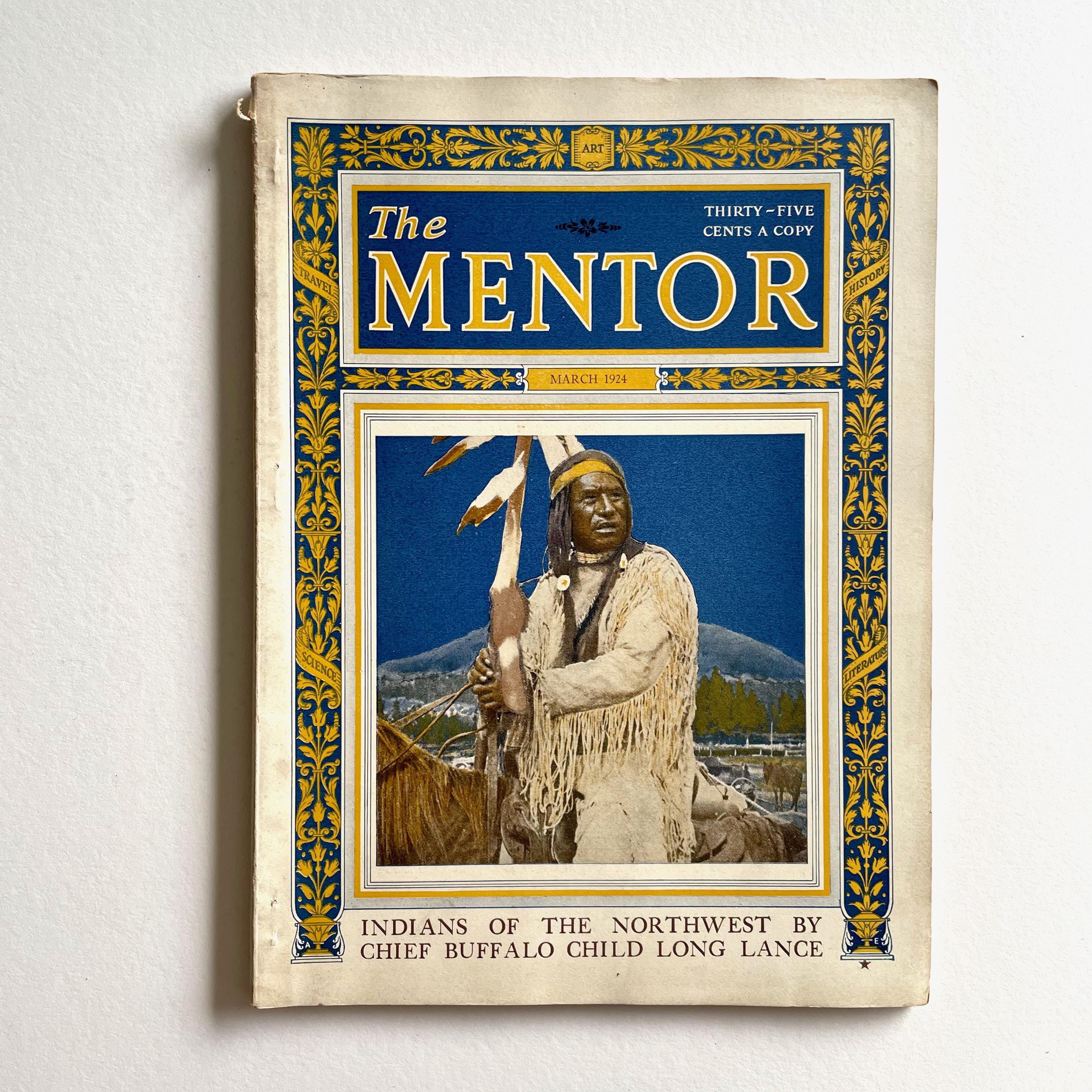 Mentor Magazine - March 1924 - Antique Magazine - Chief Buffalo - Etsy