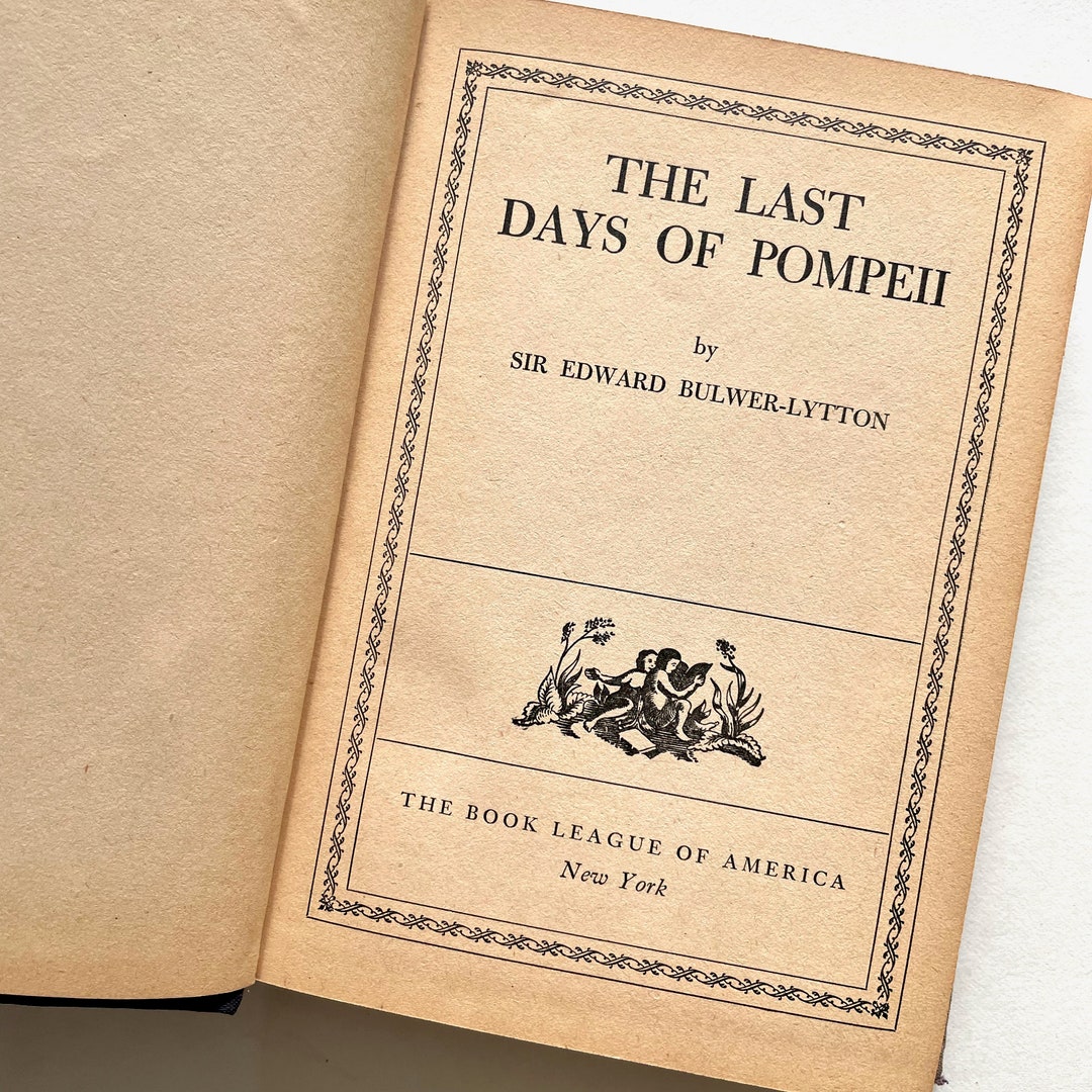 The Last Days of Pompeii - Sir Edward Bulwer Lytton - Etsy