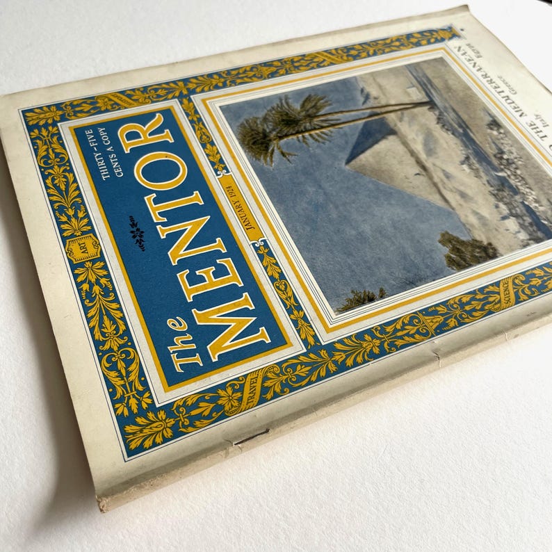 Mentor Magazine - January 1924 - Antique Magazine - the Mediterranean ...