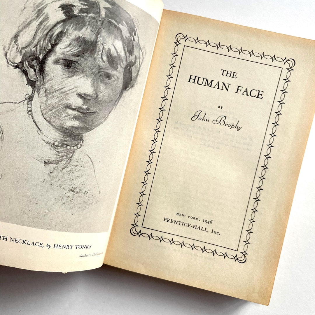 The Human Face - by John Brophy - Vintage Hardcover Book - Etsy