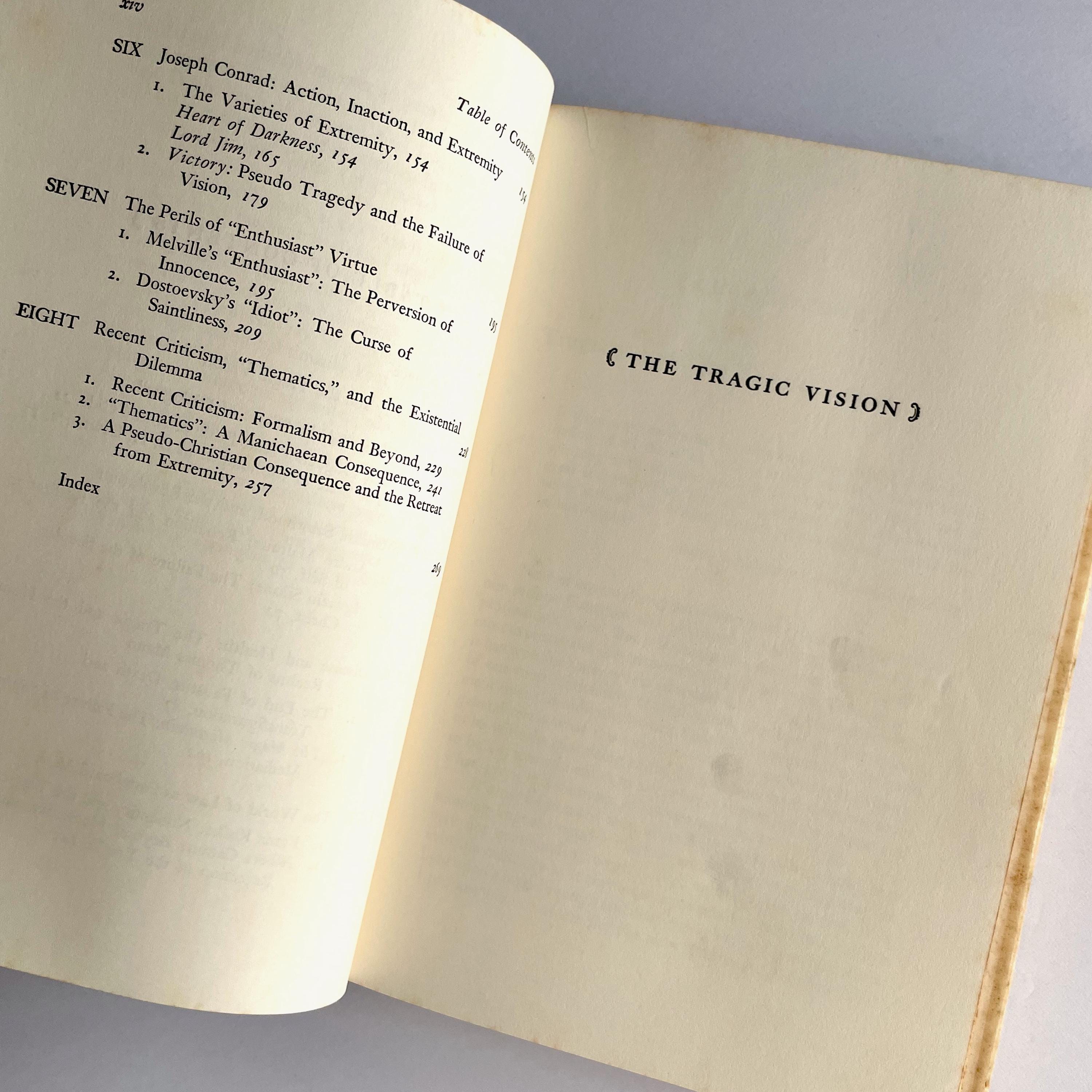 The Tragic Vision - Variations on a Theme in Literary Interpretation ...