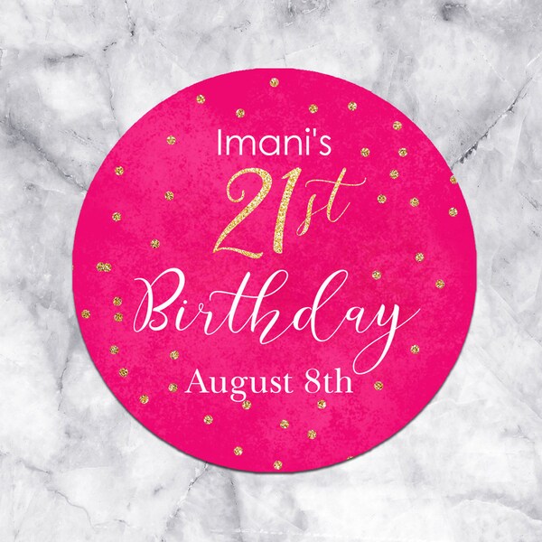 Happy 21st Stickers - Etsy