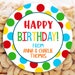 Happy Birthday Personalized Stickers Birthday Favor Stickers - Etsy