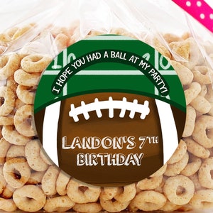 Football Birthday Stickers Sports Birthday Favor Stickers Football ...