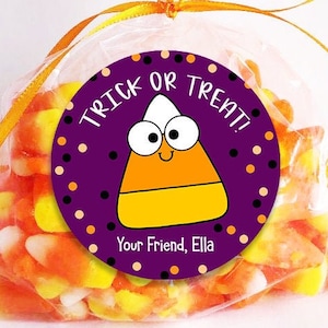 Happy Halloween Candy Corn Stickers Halloween Favor Stickers - Etsy