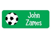 Soccer Name Labels Weatherproof Name Labels Boys Name - Etsy