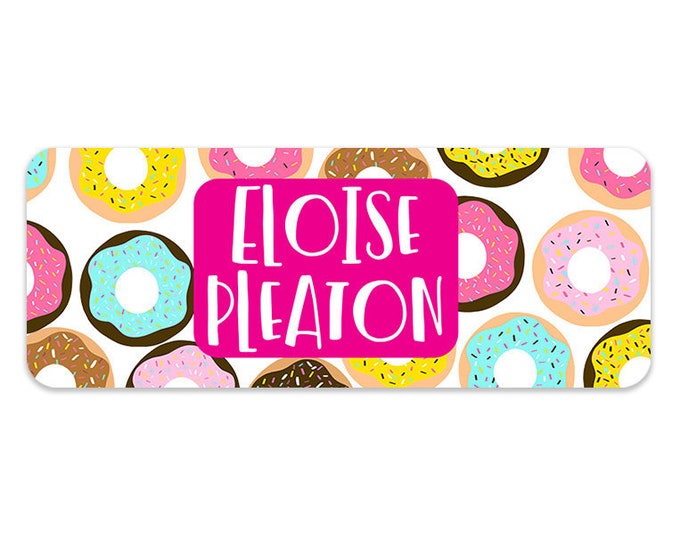 Donut Name Labels - Girls Name Labels - Kids School Name Labels ...