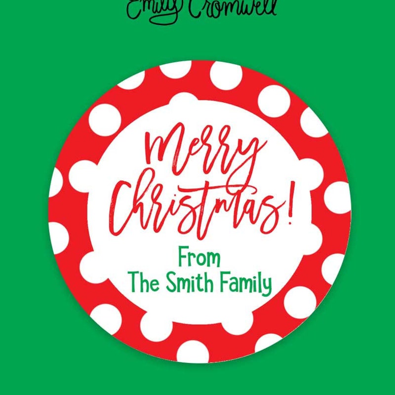 Polka Dot Labels - Etsy