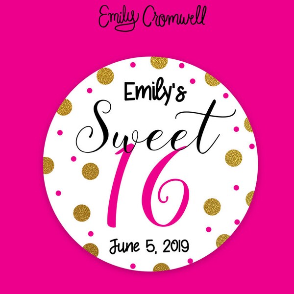 Sweet 16 Stickers - Etsy