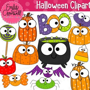 Halloween Digital Clipart Happy Halloween Clipart Commercial - Etsy