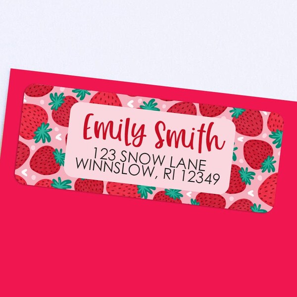 Strawberry Label - Etsy