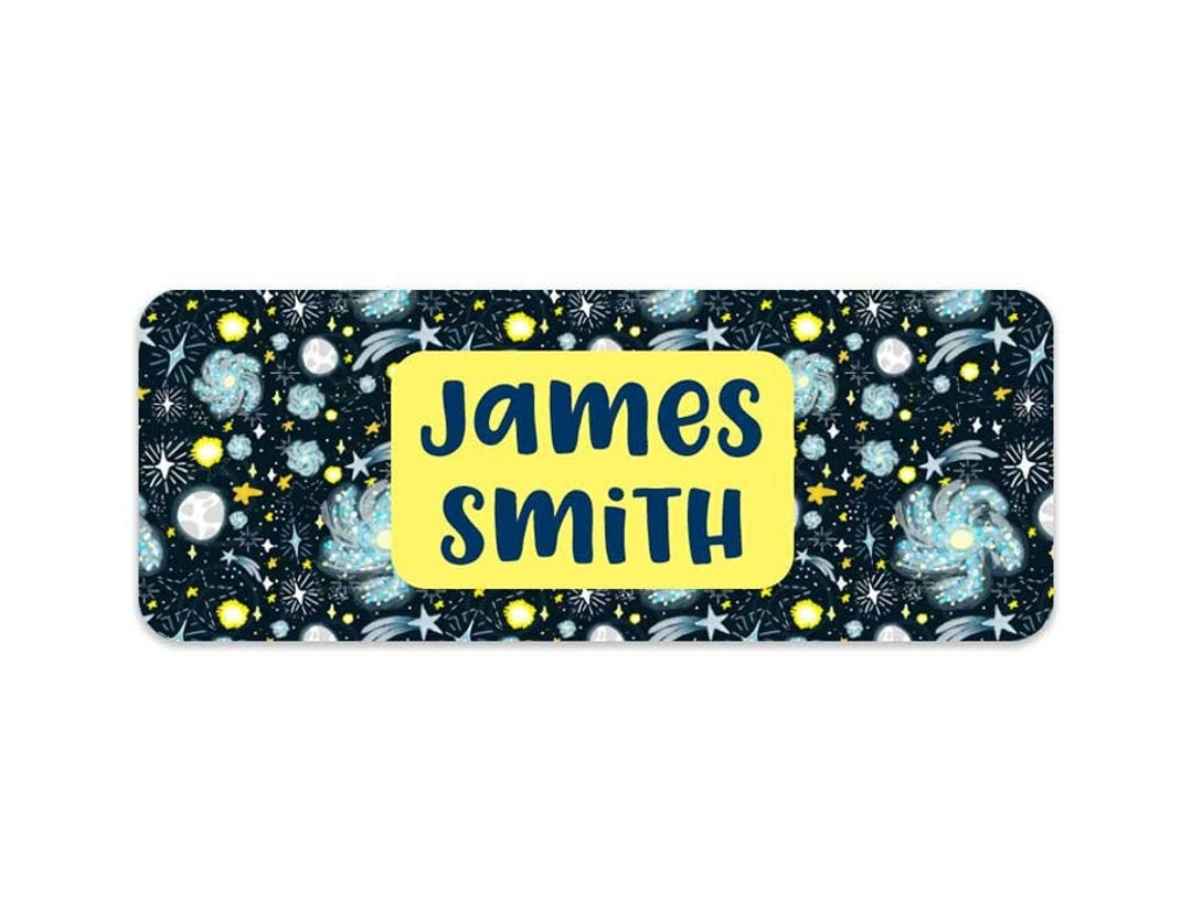 Astronomy Name Labels - Boys Name Labels - School Name Labels ...