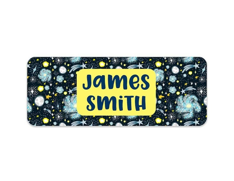Astronomy Name Labels Boys Name Labels School Name Labels - Etsy