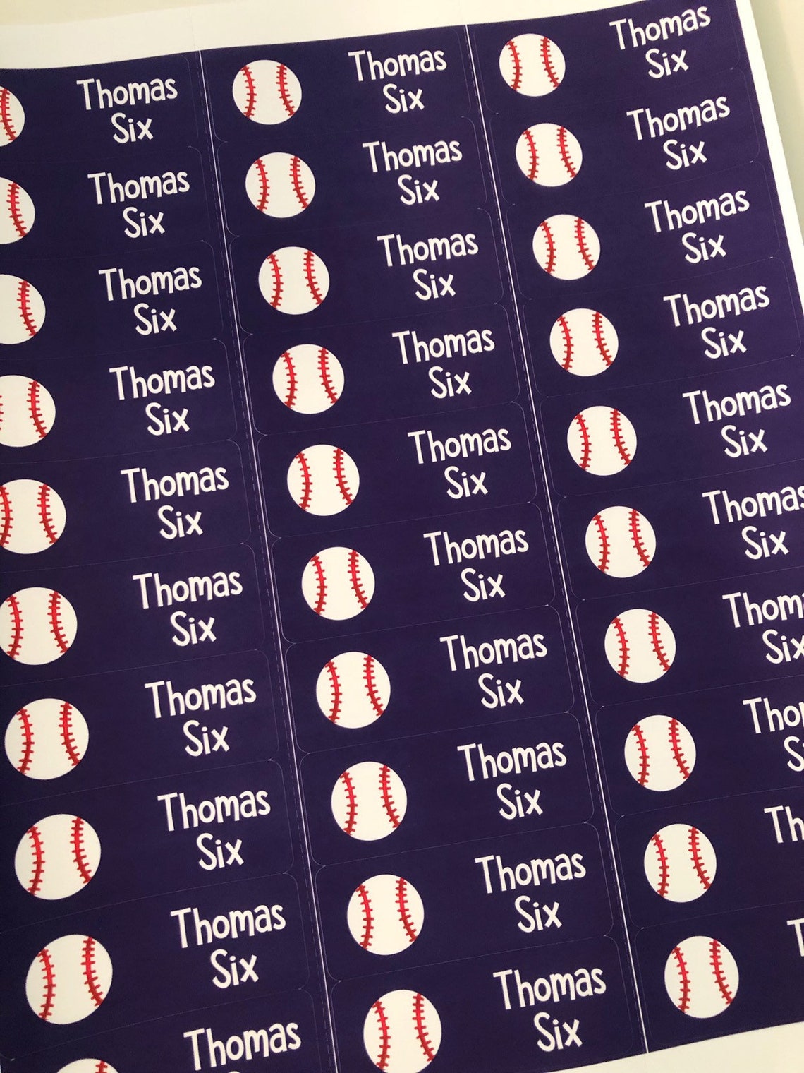 Baseball Name Labels Boys Name Labels Kids School Labels - Etsy