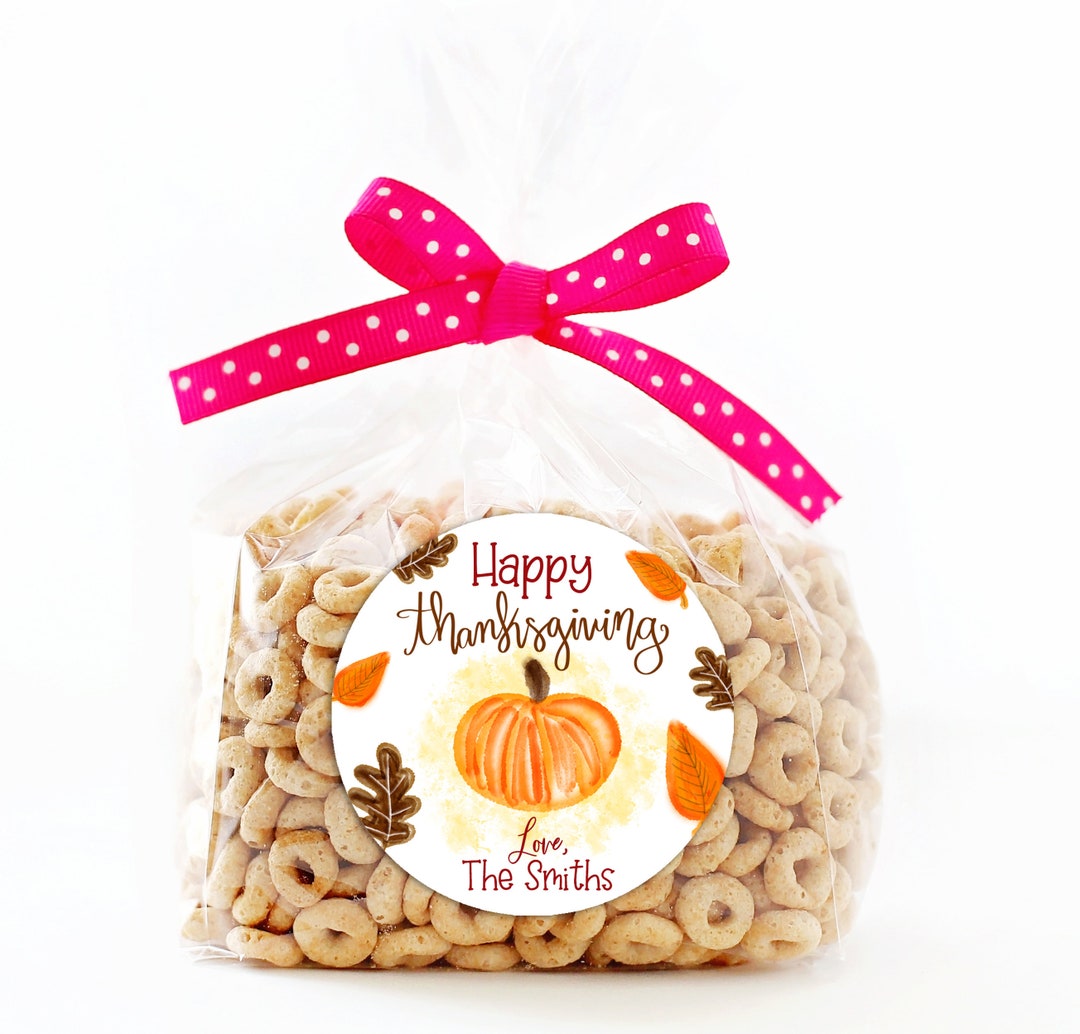 Happy Thanksgiving Stickers Thanksgiving Favor Labels Thanksgiving ...