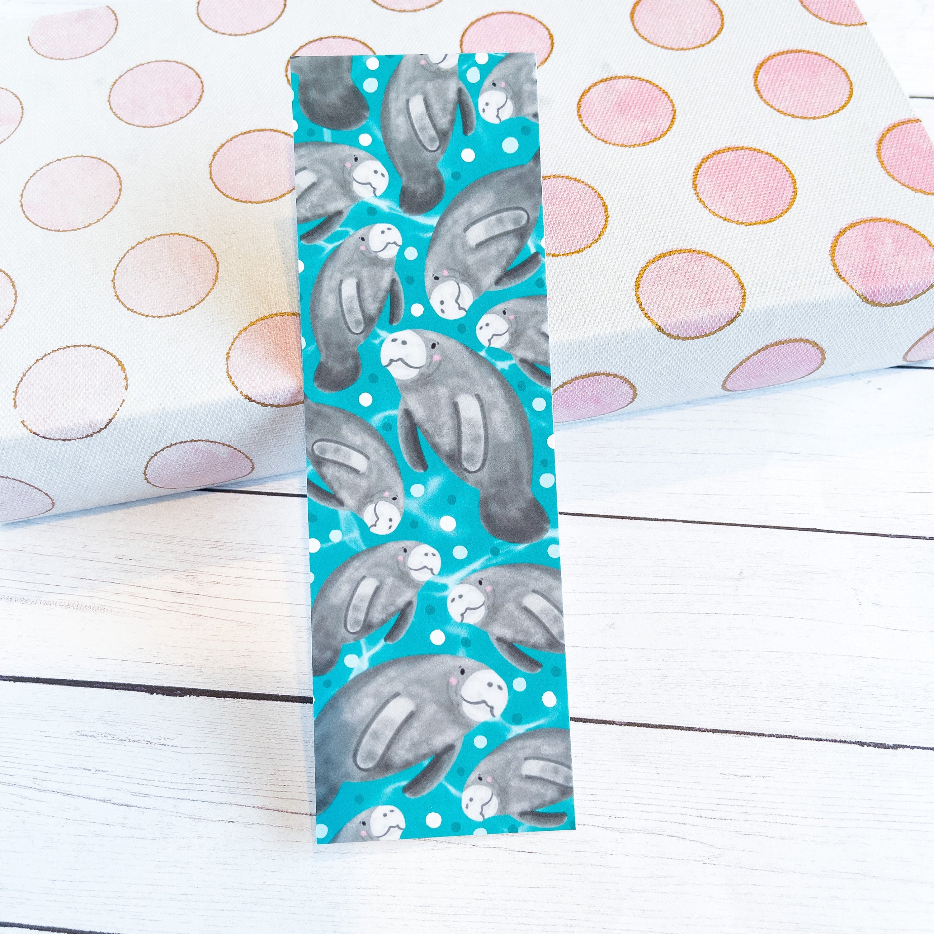 Manatee Bookmark - Summer Bookmark - Matte Bookmark - Illustrated ...