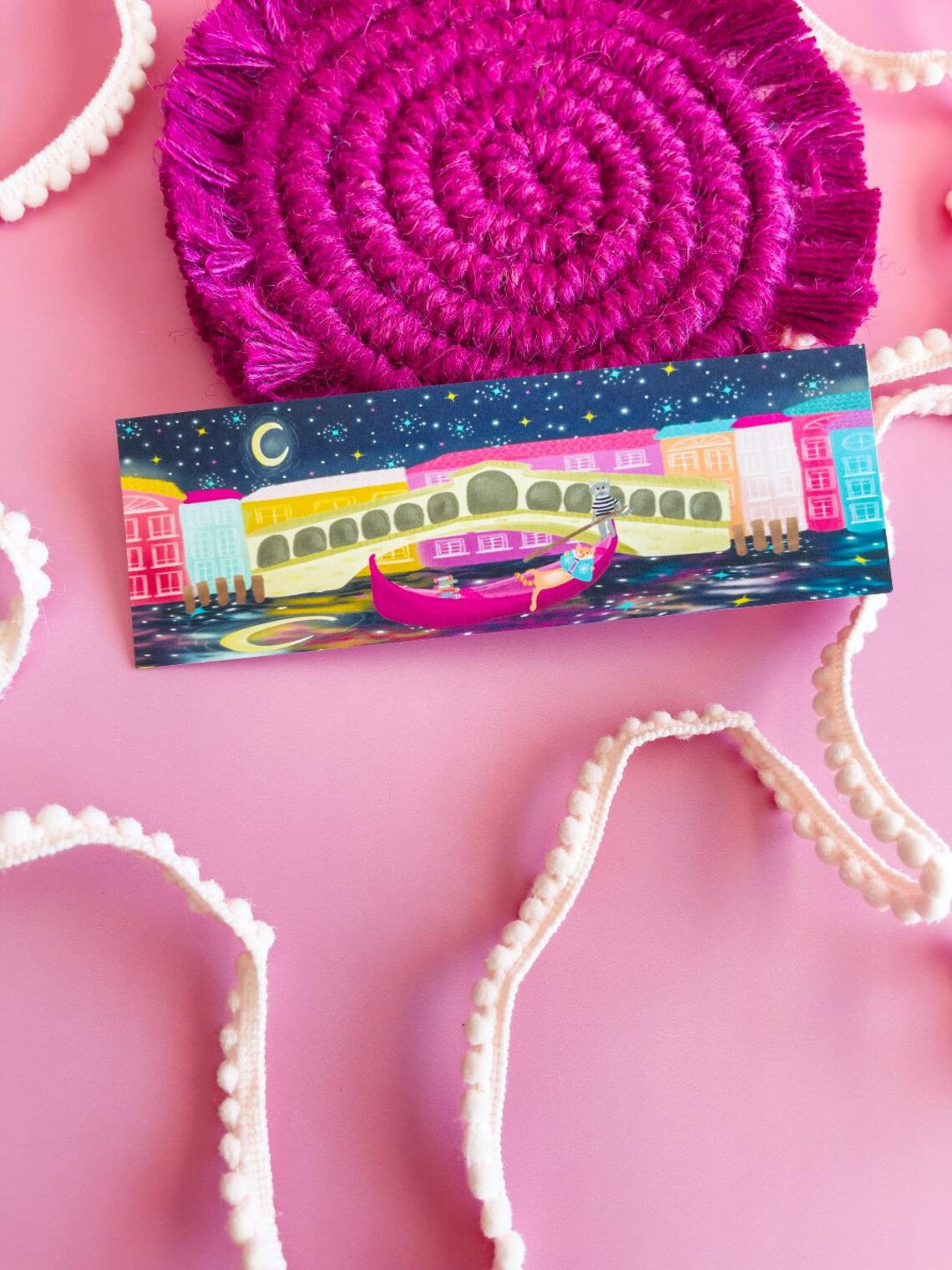 Venice Cat Reading Bookmark Matte Bookmark Cute Bookmark - Etsy