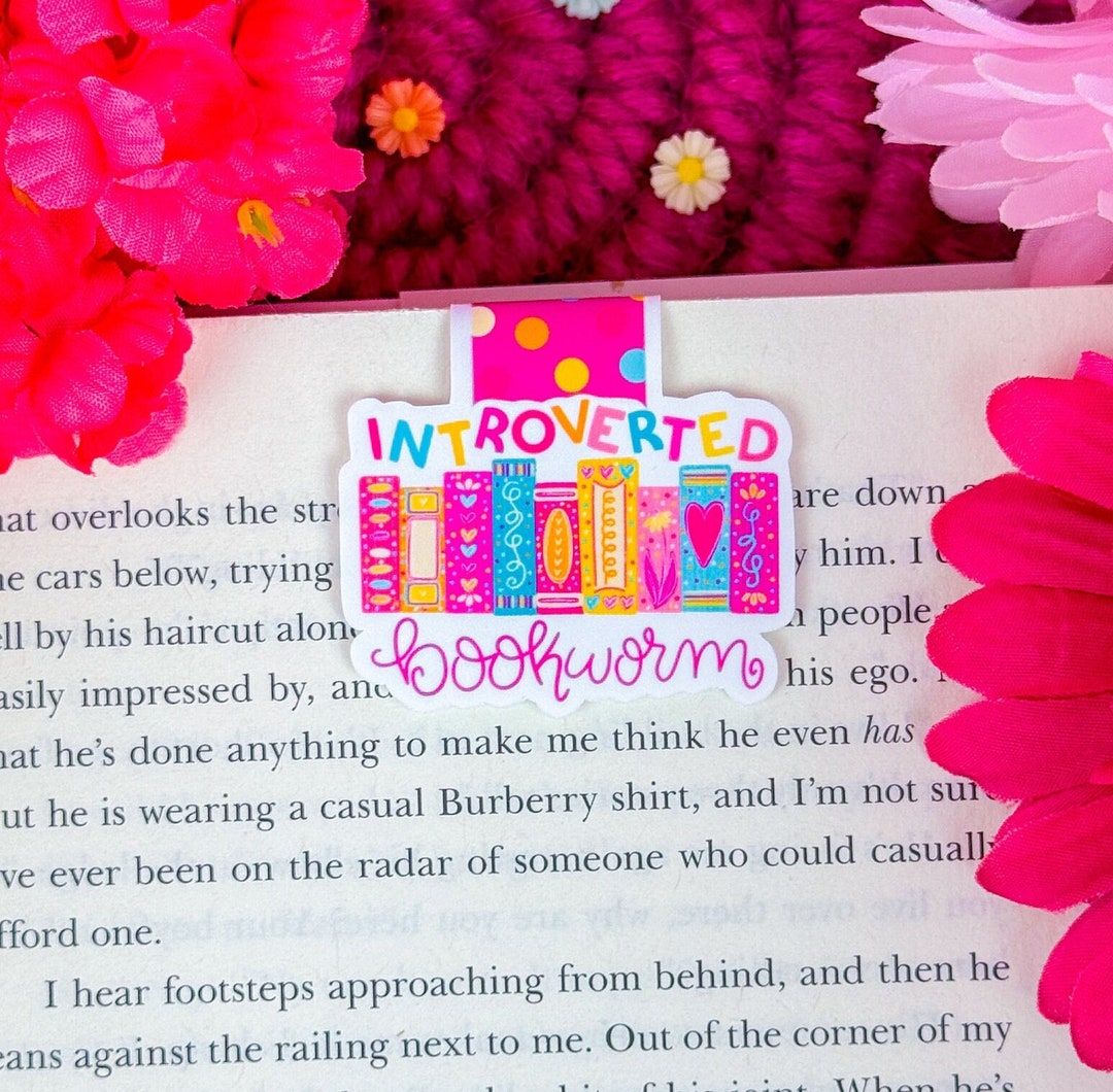 Introverted Bookworm Magnetic Bookmark - Book Lover Magnetic Bookmark ...