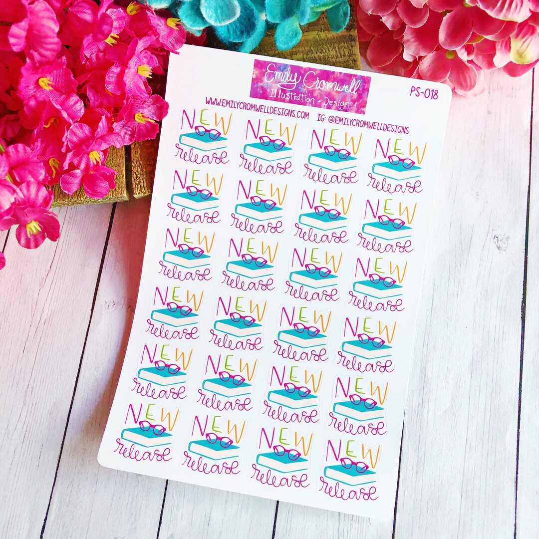 New Release Planner Stickers, Bookish Planner Stickers, Bullet Journal ...