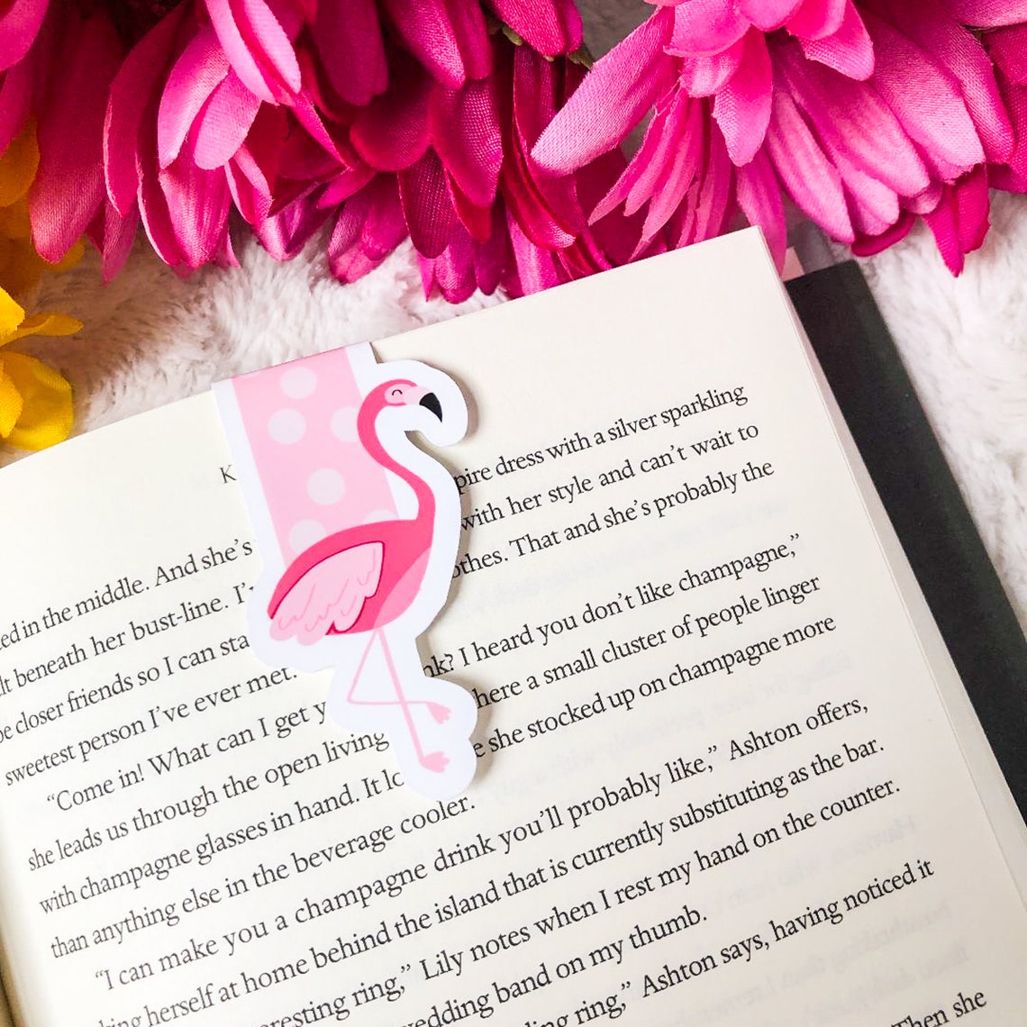 Flamingo Magnetic Bookmark Cute Magnetic Bookmark - Etsy
