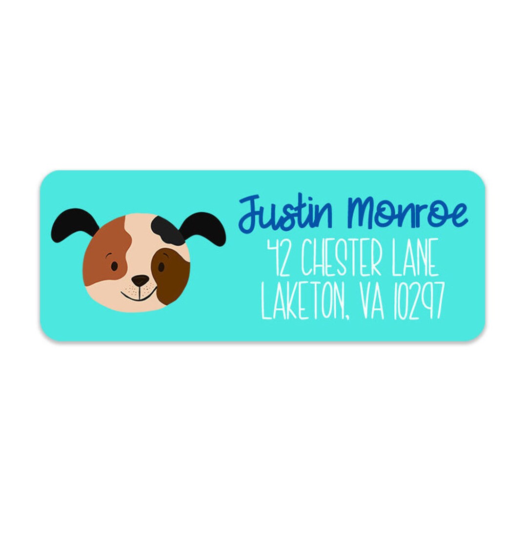 Kids Dog Address Labels Kids Address Labels Dog Return Address Kids ...