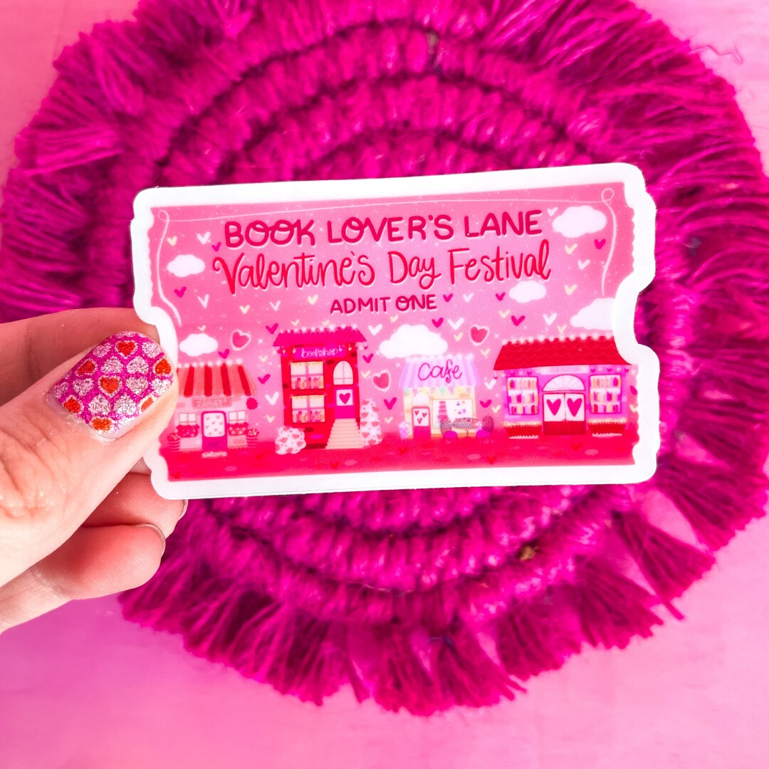 Book Lover's Lane Valentine's Day Festival Admission Ticket Clear Vinyl ...