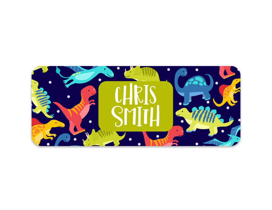 Dinosaur Name Labels Boys Name Labels Kids School Labels Personalized ...