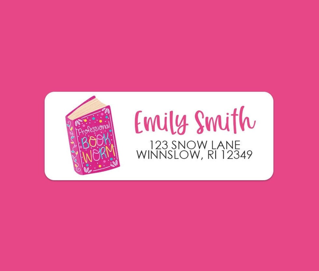 Professional Bookworm Address Labels Bookworm Address Labels Return ...