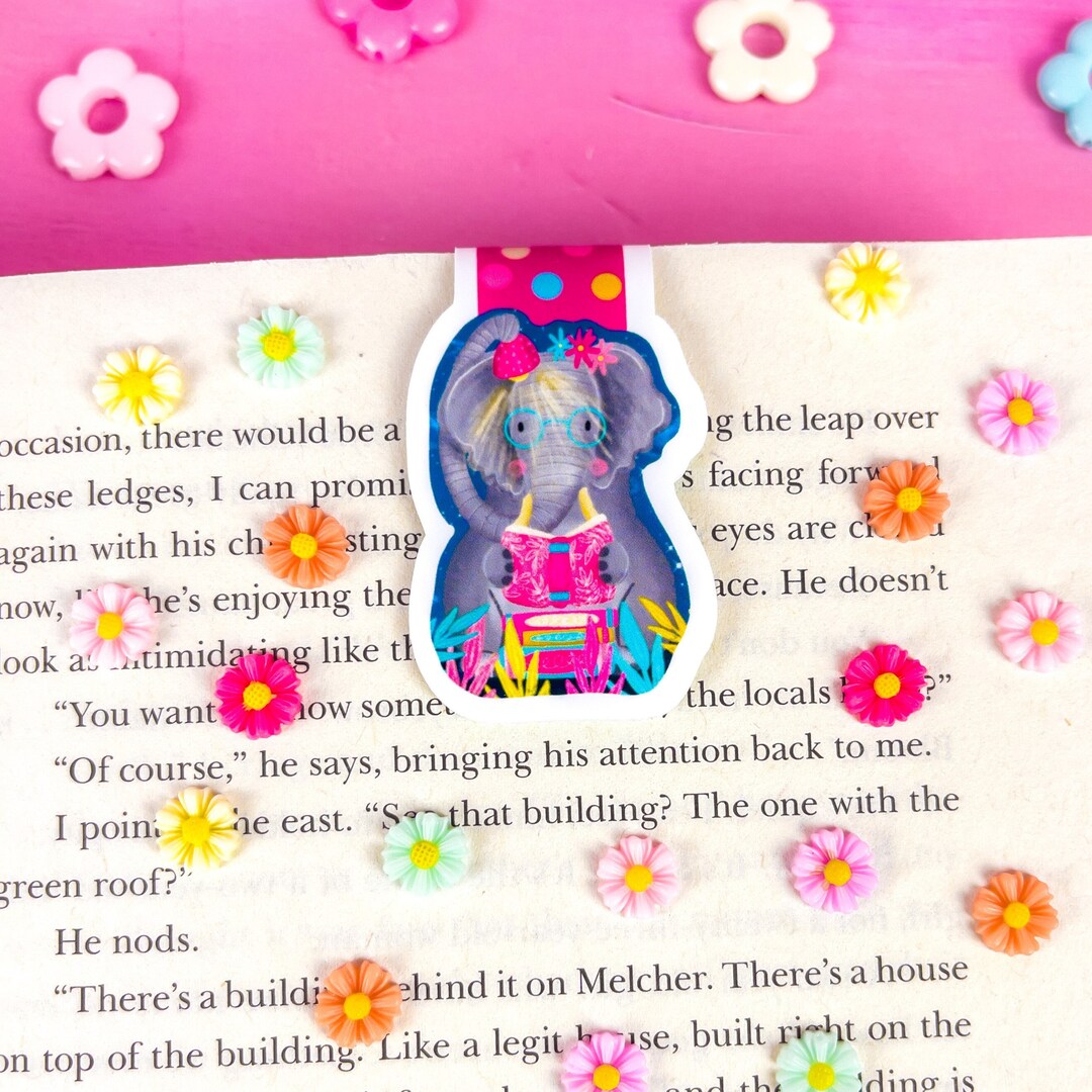 Elephant Magnetic Bookmark - Etsy