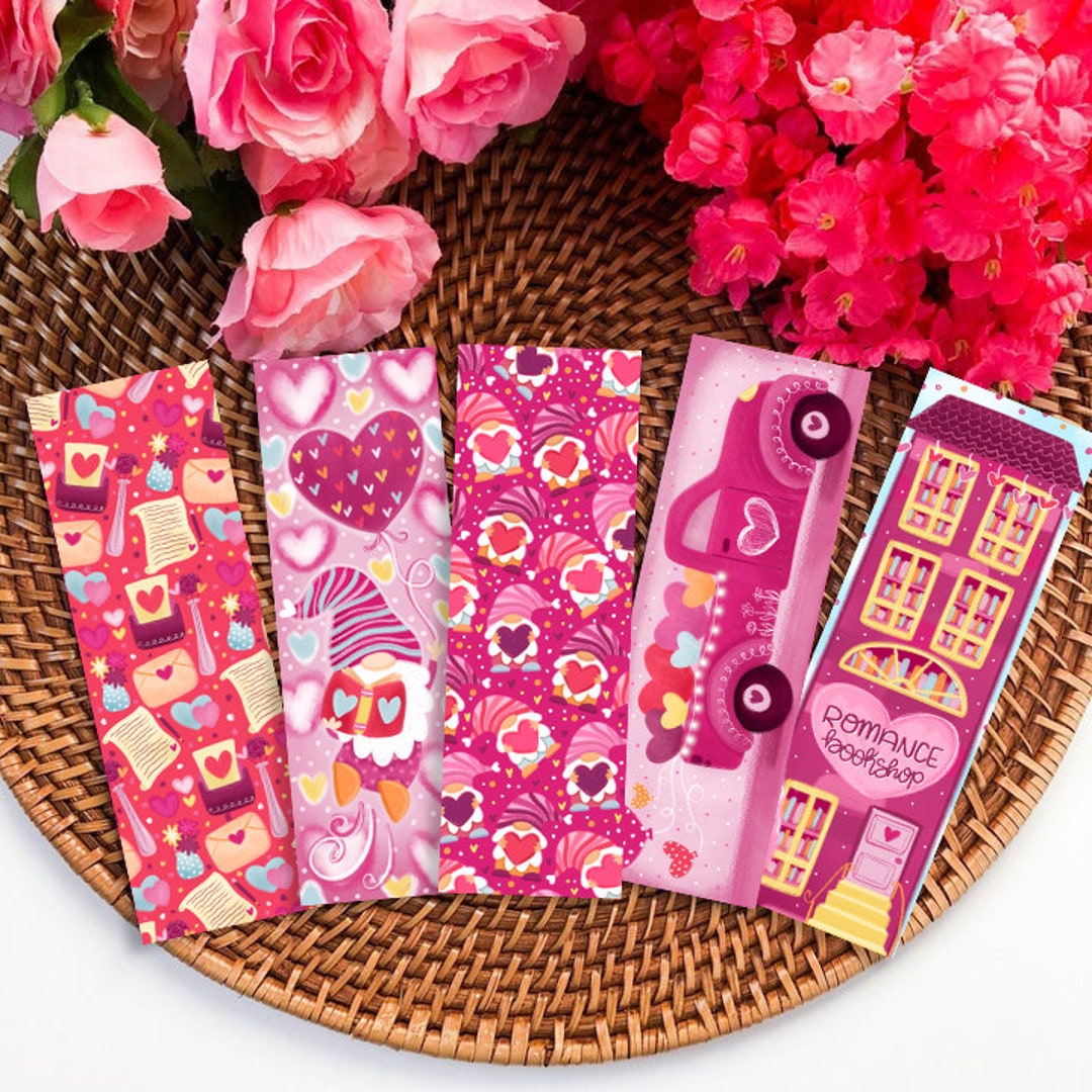 Sweet Valentine Bookmark Set or Individual - Cute Bookmark - Romance ...