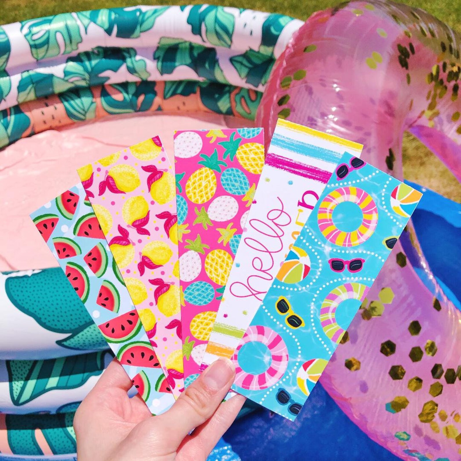 Summer Bookmark Set or Individual Matte Bookmark Cute - Etsy