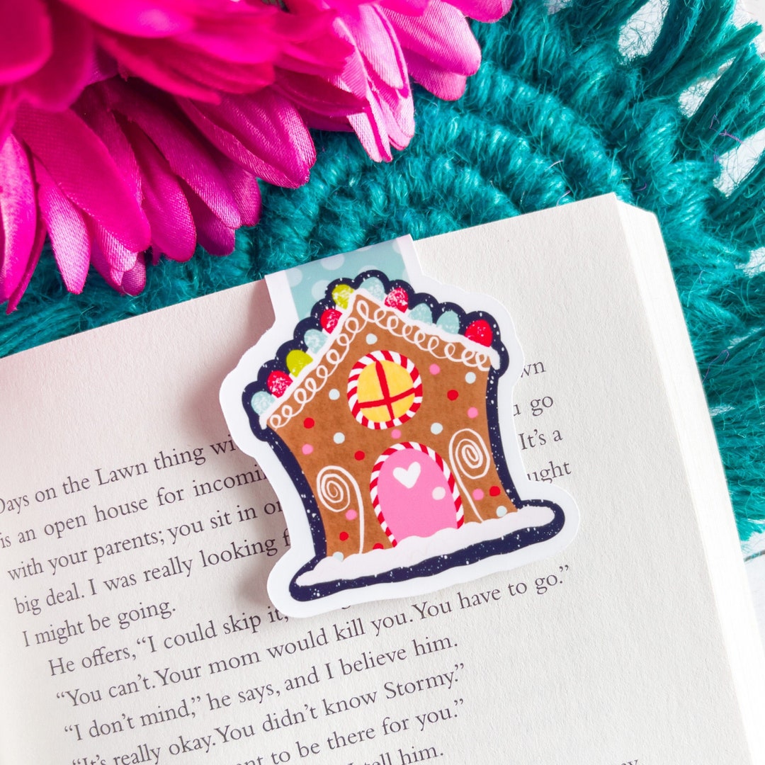Christmas Gingerbread House Magnetic Bookmark Holiday - Etsy